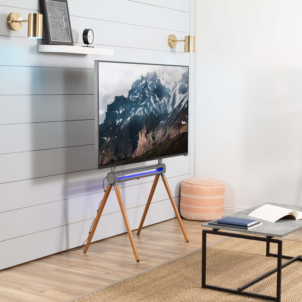Easel Studio TV Stand with RGB Light for 49" to 70" TVs – VIVO - desk ...