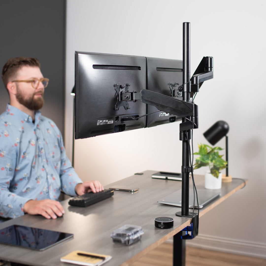 Dual Monitor Mounts – VIVO - desk solutions, screen mounting, and more
